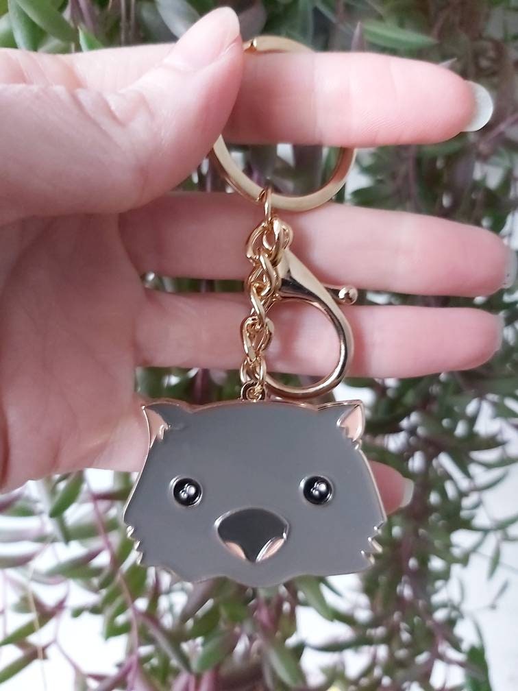 Wombat Enamel Keychain Keyring Bag Charm - Etsy Australia