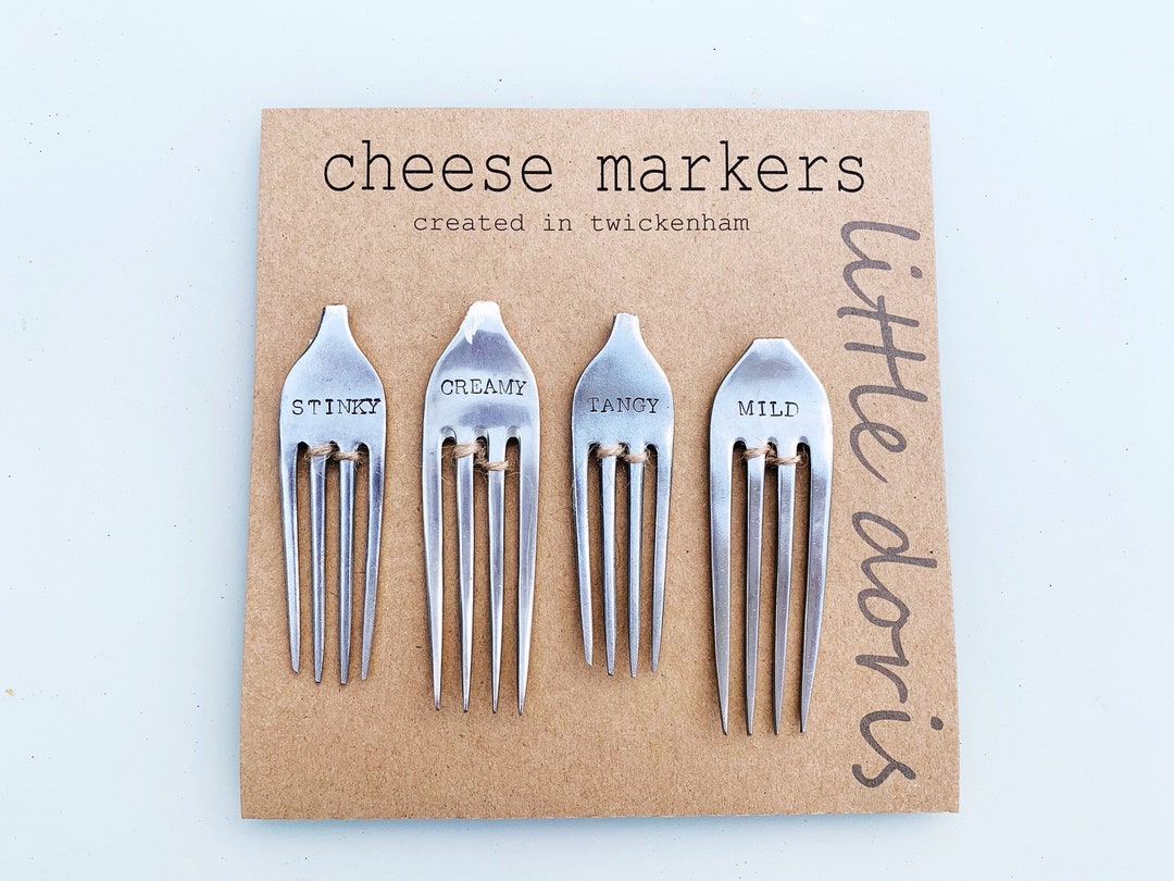 Cheese Markers, Vintage and Silver Plated Cheese Forks - Etsy