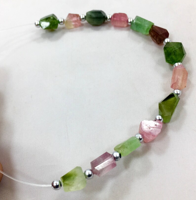 1 strand multi colour tourmaline beadsSVP | Etsy