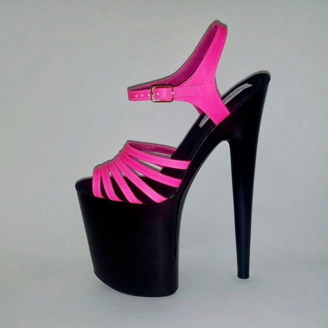 Pole Dancing Shoes Handmade High Platform Shoes UV Leather - Etsy