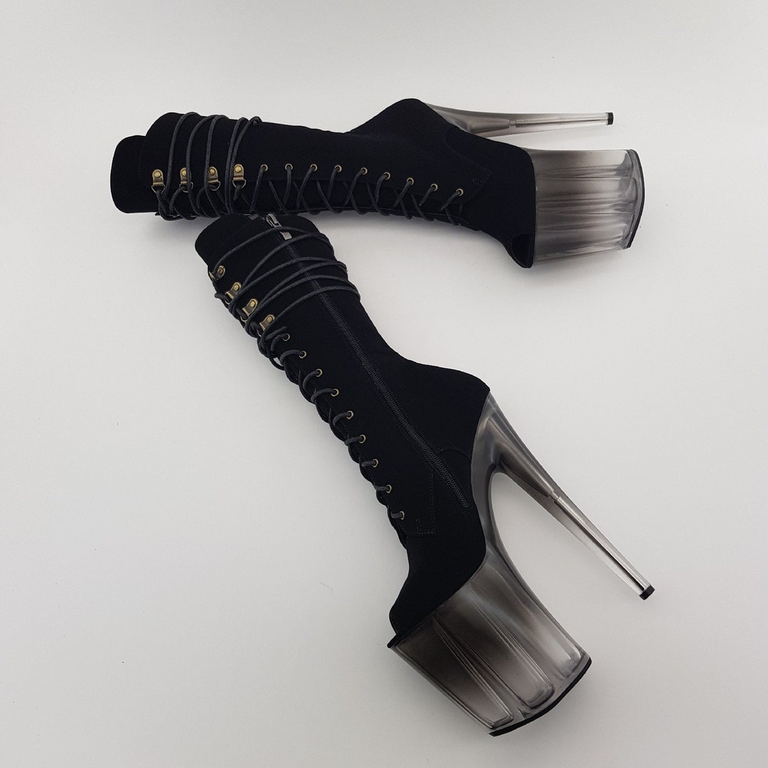 Pole Boots Ankle Boots Mid-calf Boots Vegan Boots Black Boots Pole Wear ...