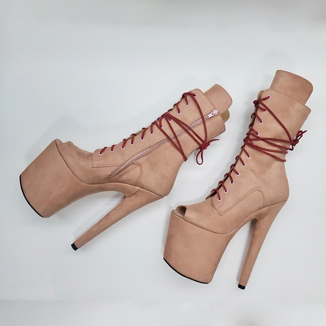 Pole Boots Vegan Boots Pole Dancing Boots Dusty Blush Boots Pole Dancer ...