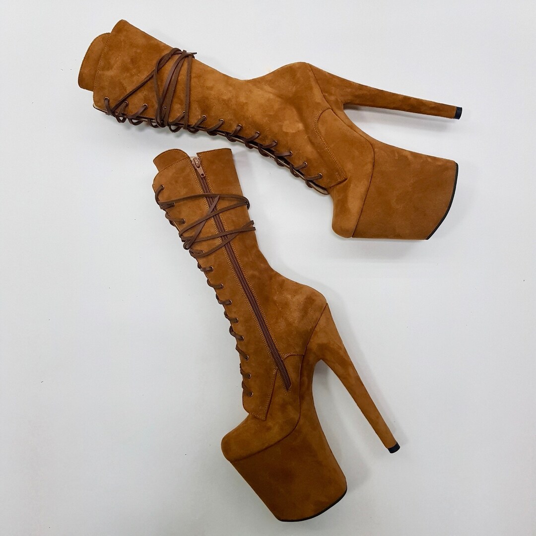 Pole Dancing Boots Pole Boots Suede Boots Hand Made Boots Pole Dancing ...