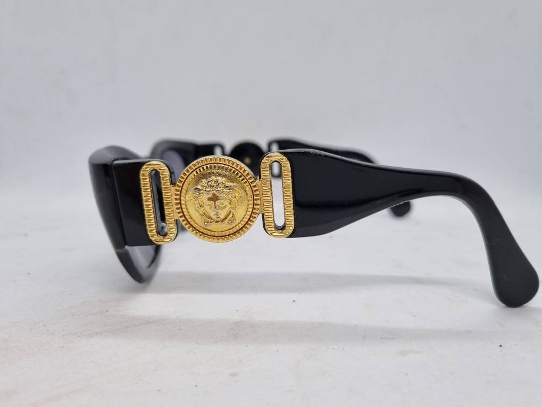 Vintage GIANNI VERSACE Mod. 413/A Col. 852 Sunglasses Black Vintage GIANNI VERSACE Mod. 413/A Col. 852 Sunglasses Black