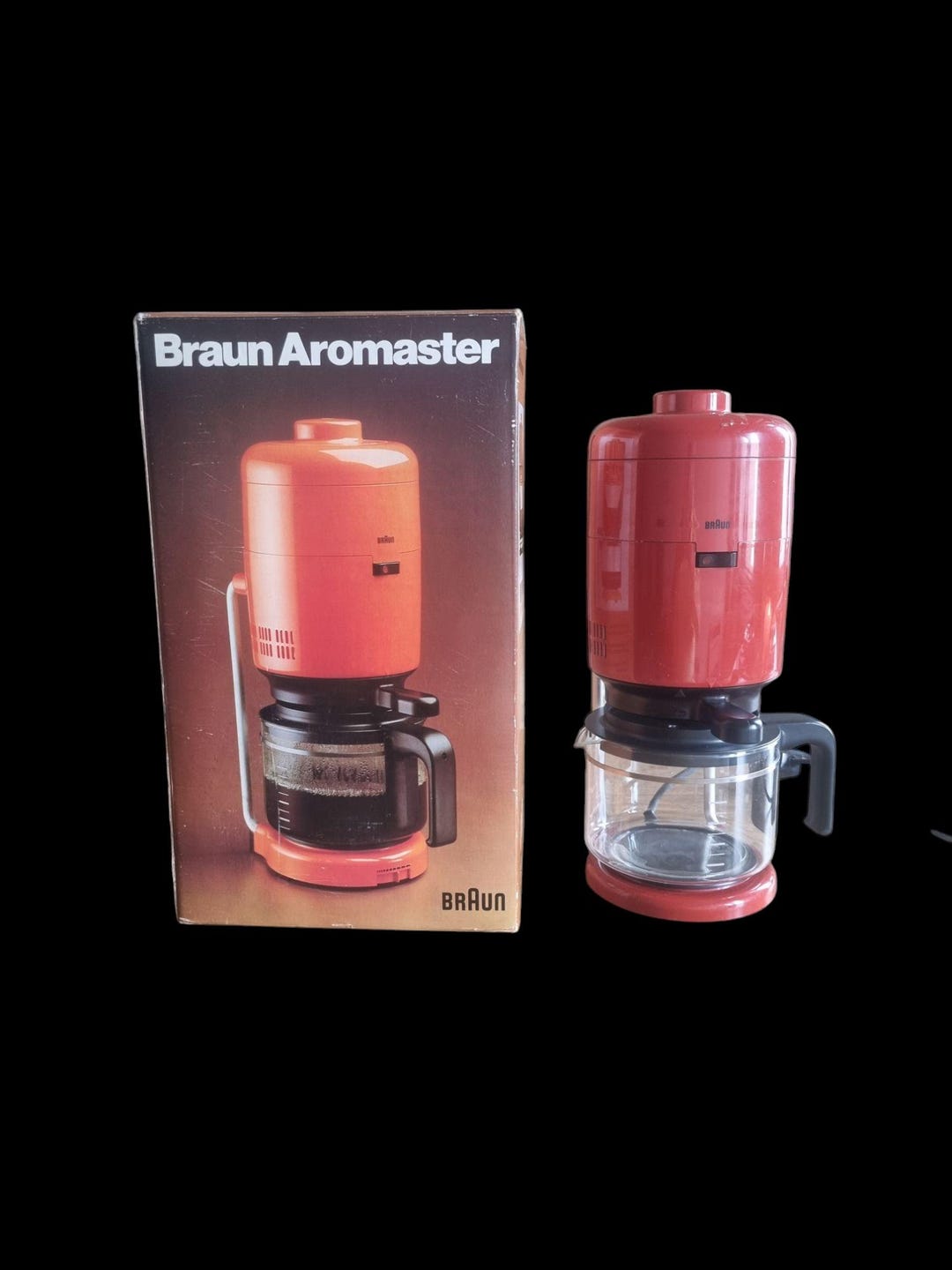 Vintage BRAUN AROMASTER KF 21 Coffee Machine 70s Space Age Electric Red ...