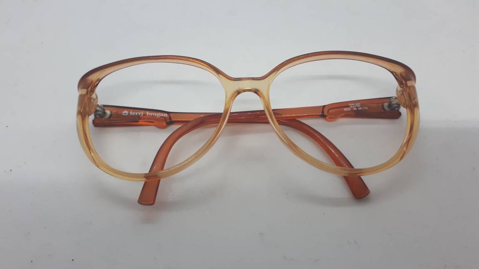 Vintage TERRY BROGAN 86555 Eyewear Glasses Honey Brown 80s - Etsy