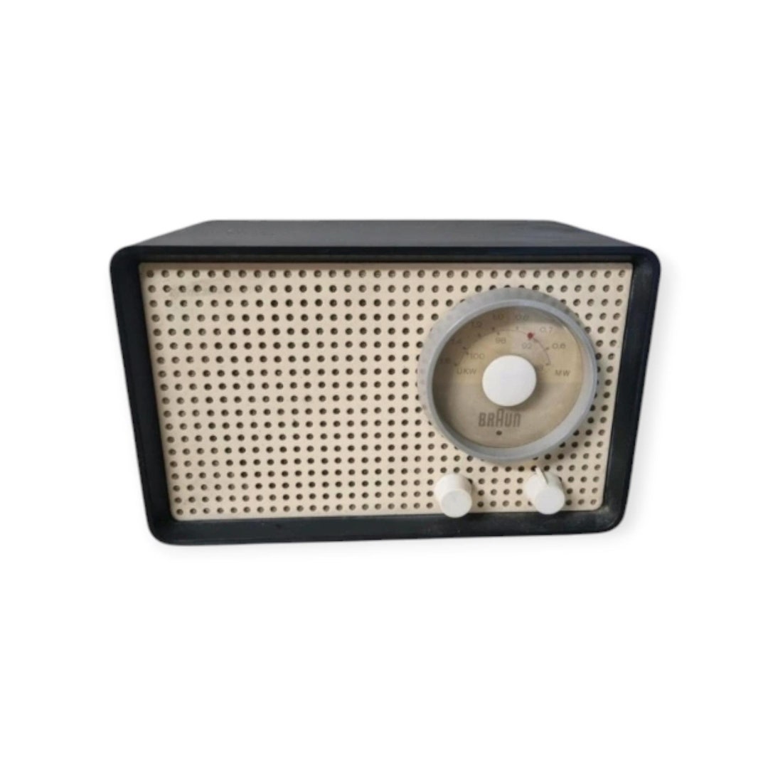 Vintage BRAUN RADIO SK 2 Tube 50s Tube Radio 1950s Bakelite Case Gray ...
