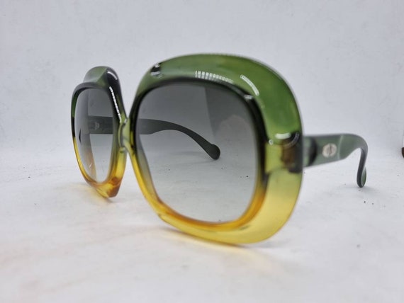 Vintage CHRISTIAN DIOR OVERSIZE Sunglasses 70s Yellow Green Vintage CHRISTIAN DIOR OVERSIZE Sunglasses 70s Yellow Green