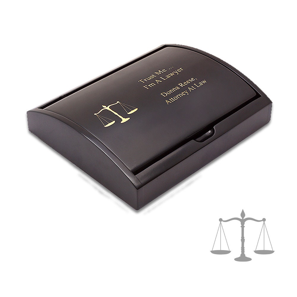 Lawyer's Pen and Business Card Case Set With Custom - Etsy