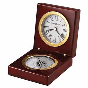 Pursuit Desktop Compass & Clock by Howard Miller - Etsy