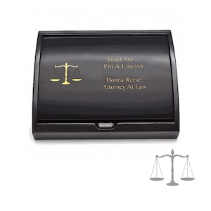 Lawyer's Pen and Business Card Case Set With Custom Engraving ...
