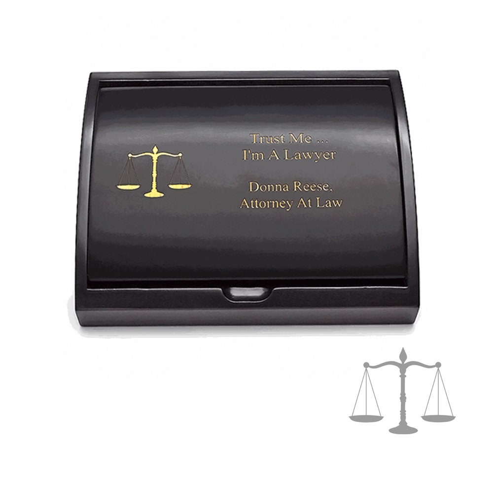 Lawyer's Pen and Business Card Case Set With Custom - Etsy