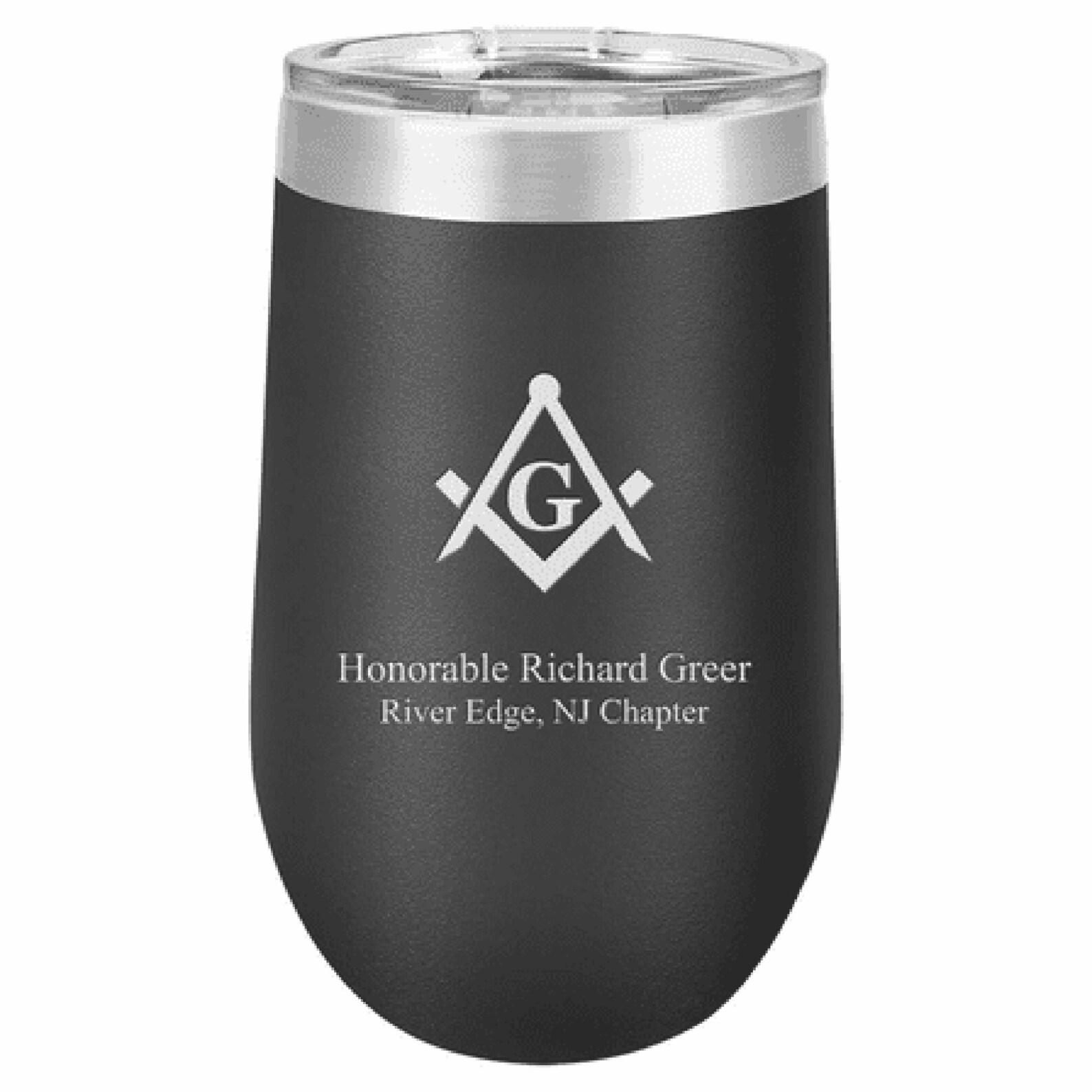 Masonic Emblem 16 Ounce Black Insulated Stemless Wine Glass - Etsy