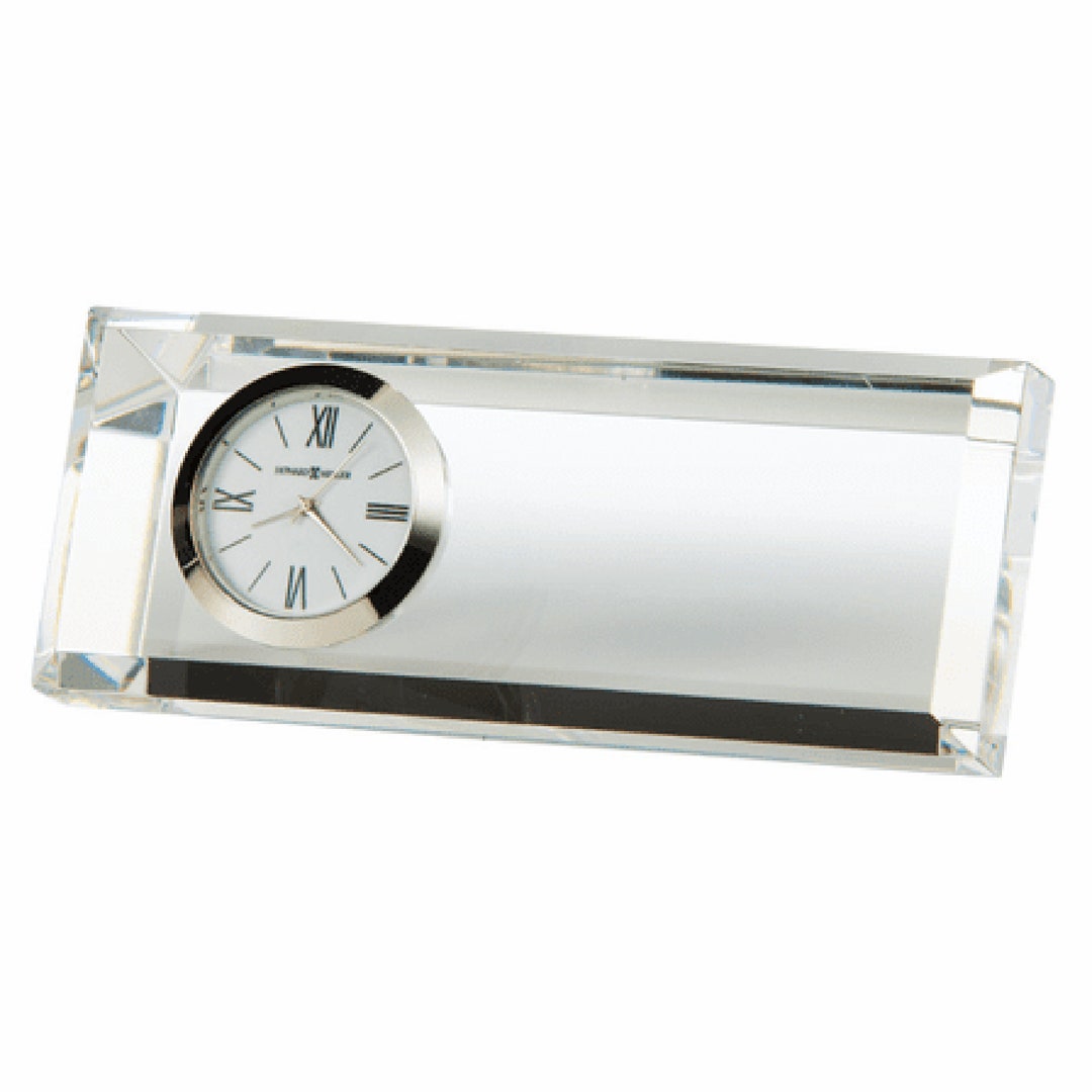 Prism Crystal Desk Clock by Howard Miller - Etsy