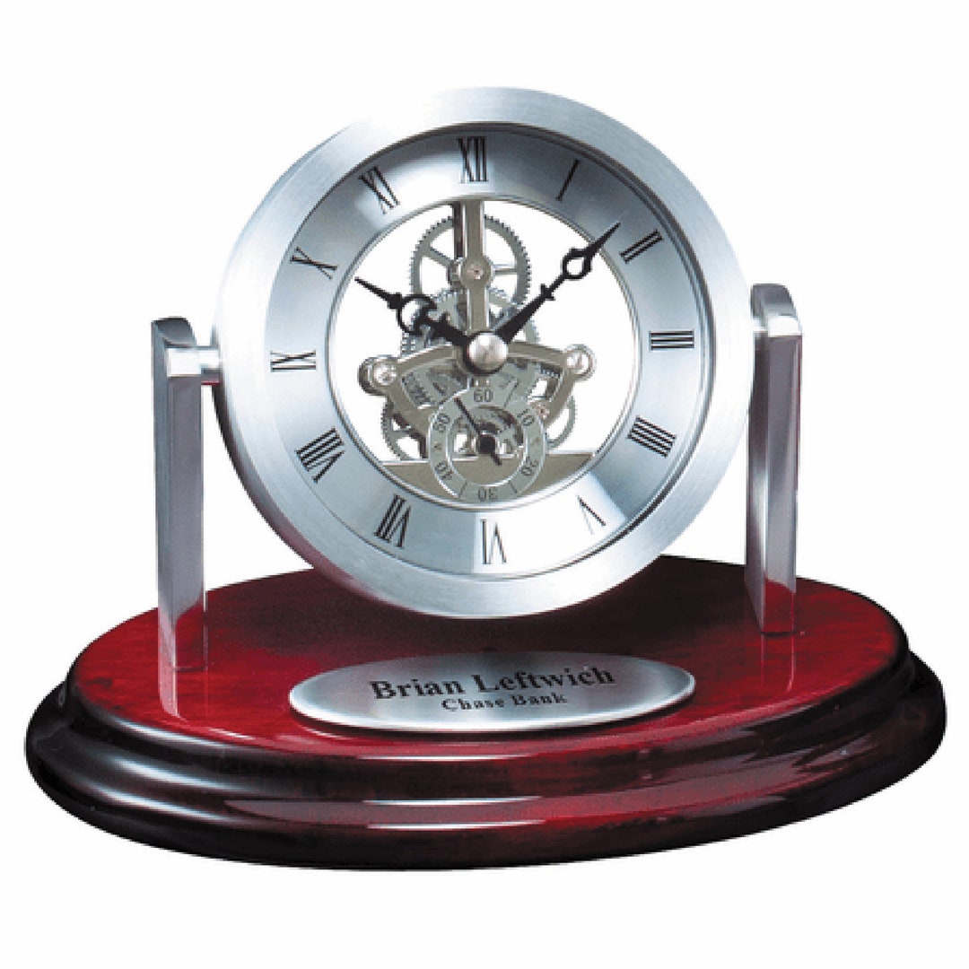 Rotating Skeleton Dial Desk Clock - Etsy