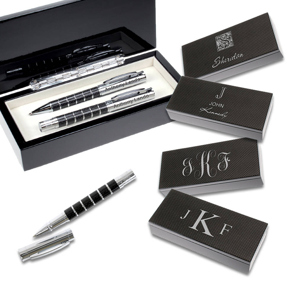 Monogram Pen Set Luxury Engraved Pens Professional Pens in | Etsy