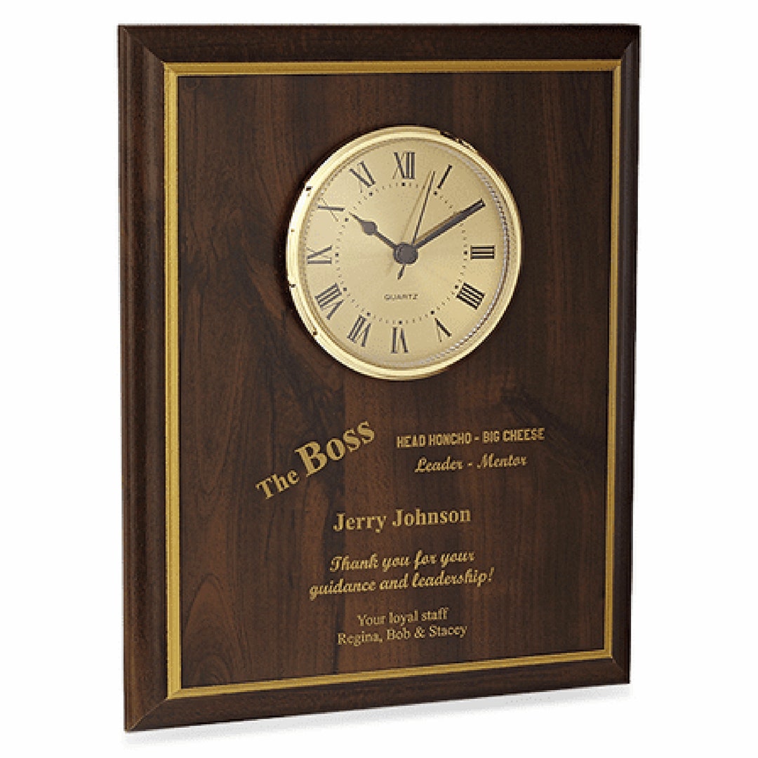 The Boss Recognition Wall Plaque With Clock - Etsy