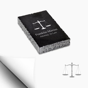 Personalized Black Marble Paperweight for Lawyers - Customized ...