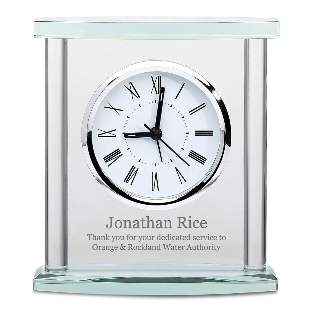 Personalized Class Table Clock With Silver Finish Accents - Customized ...