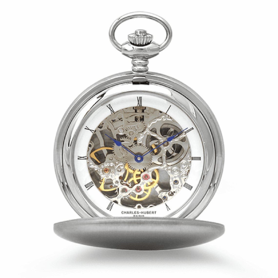 Engraved Stainless Steel Charles Hubert Pocket Watch & Chain #3780-W - Etsy