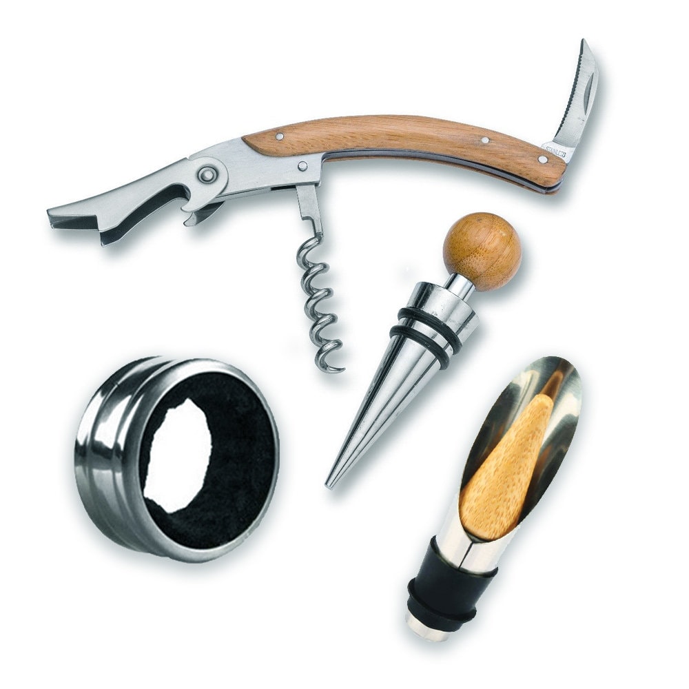 4 Piece Wine Tool Set in Personalized Rawhide Gift Case | Etsy