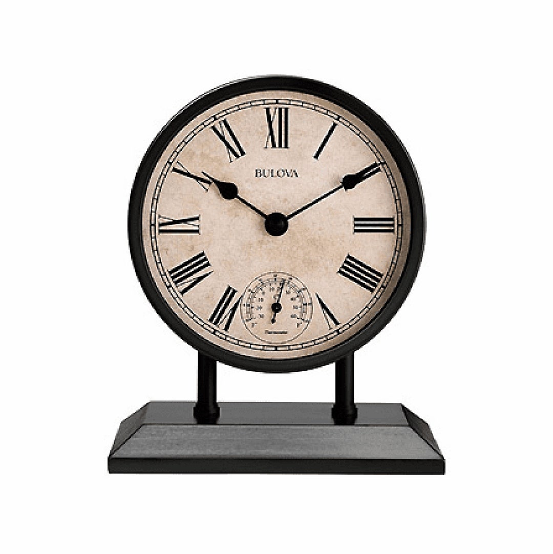 Plymouth Tabletop Clock by Bulova - Etsy