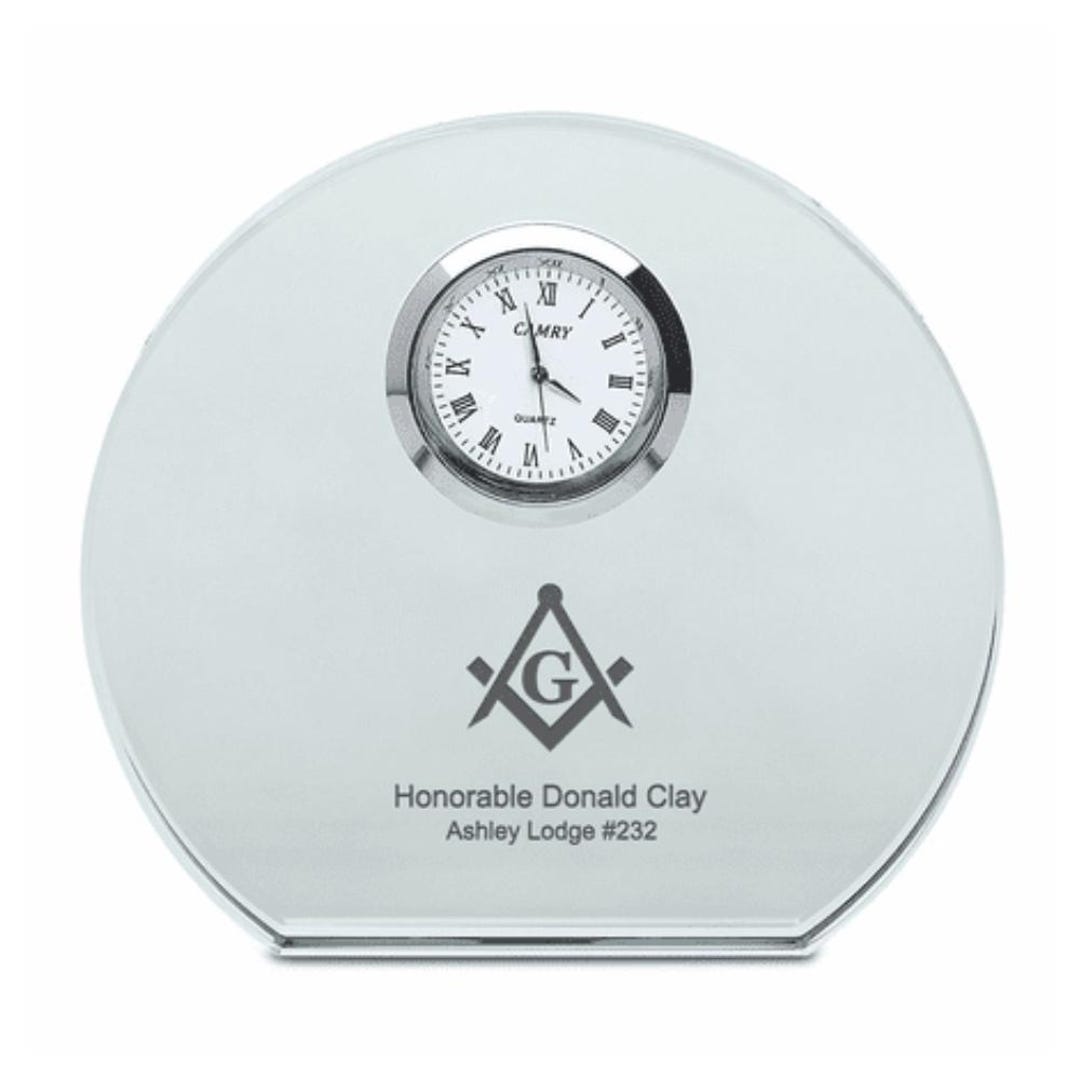 Masonic Personalized Round Crystal Desk Clock - Etsy