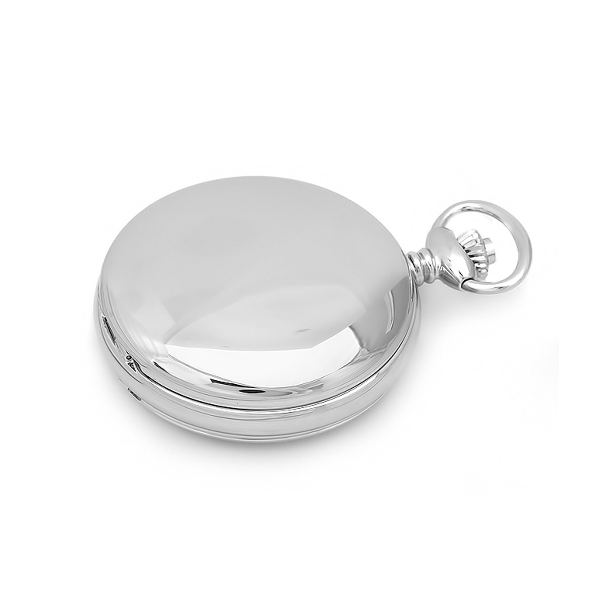 Custom Engraved Silver Dual Opening Pocket Watch - Mechanical Charles ...