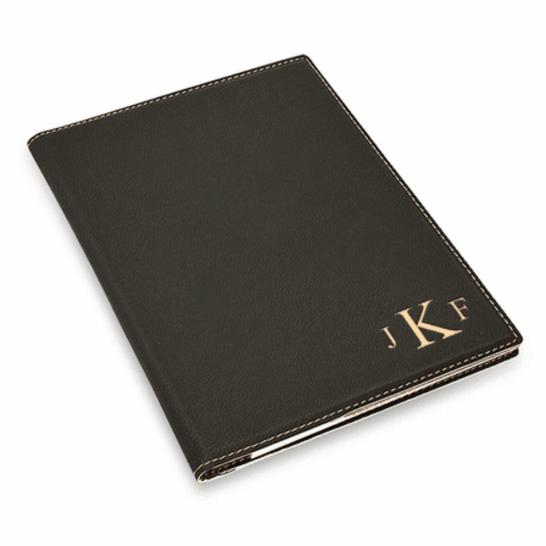 Black Portfolio & Notebook With Roman Monogram - Free Personalization ...