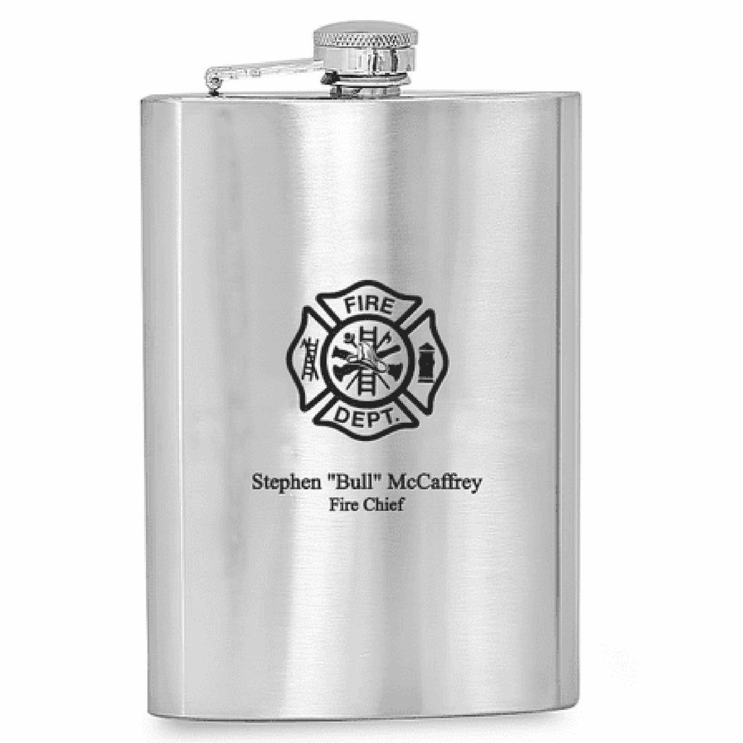 Firefighter's Personalized Flask - Etsy