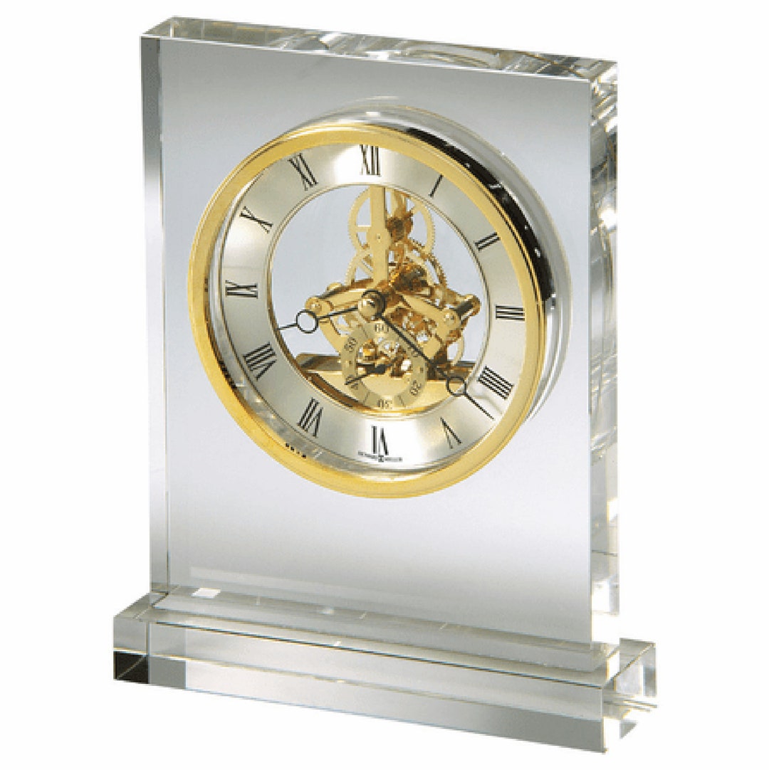 Prestige Optical Crystal Table Clock by Howard Miller - Etsy