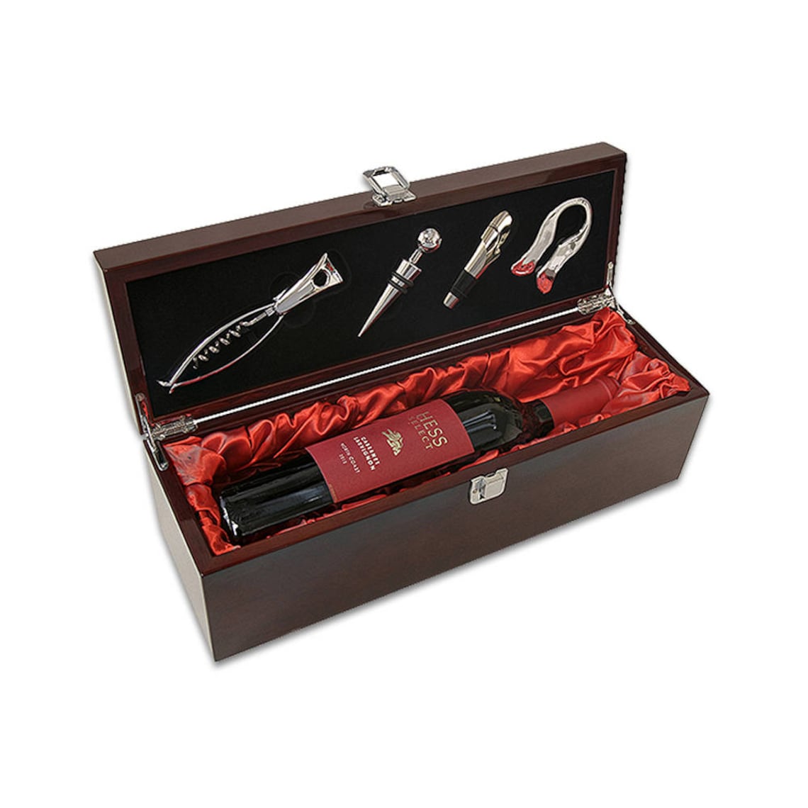 Wine Box Set With Tools Personalized Vineyard Theme Rosewood - Etsy