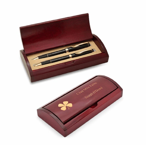 Shamrock Theme Pen & Pencil Set | Etsy