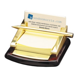 Personalized Post It Holder & Pen Stand - Customized Post It and Pen ...