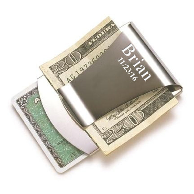 Personalized Money Clip & Credit Card Holder Free Custom - Etsy