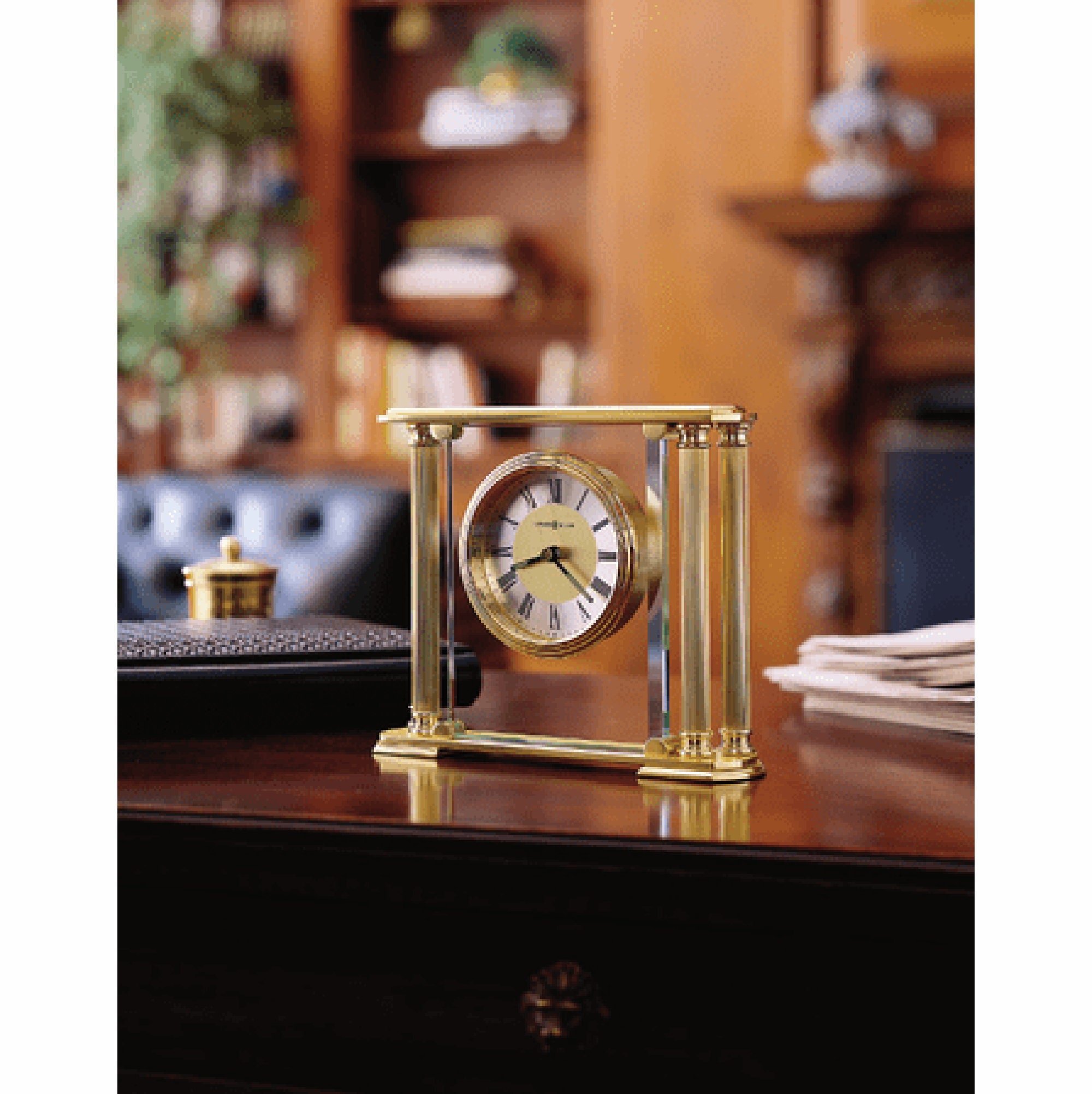Athens Solid Brass Table Clock by Howard Miller - Etsy