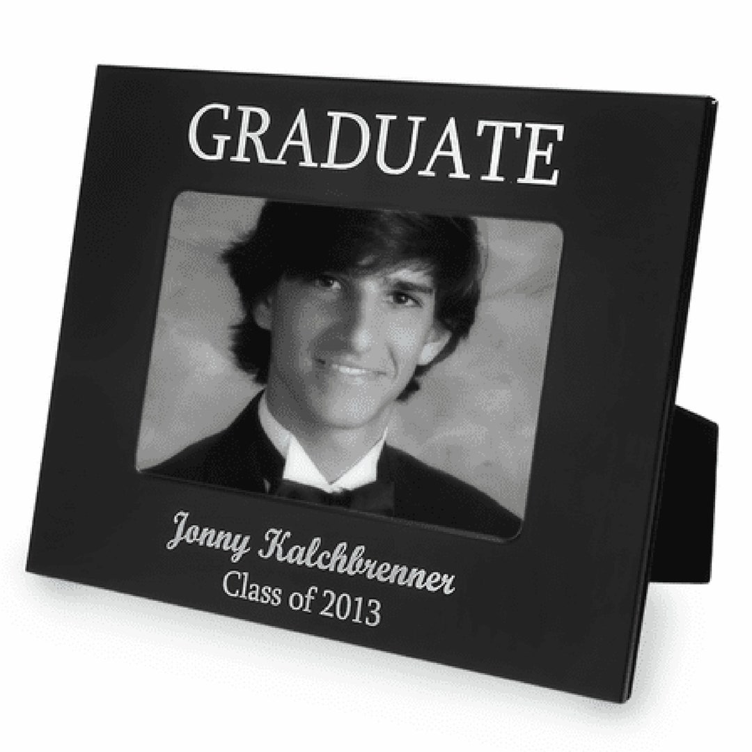 Personalized Black & Silver Graduation Picture Frame - Etsy