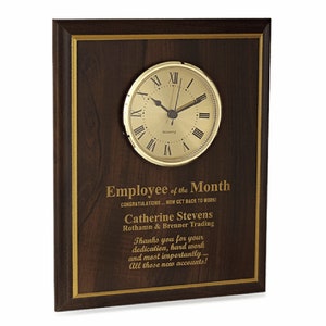 Employee of the Month Recognition Wall Plaque With Clock - Etsy