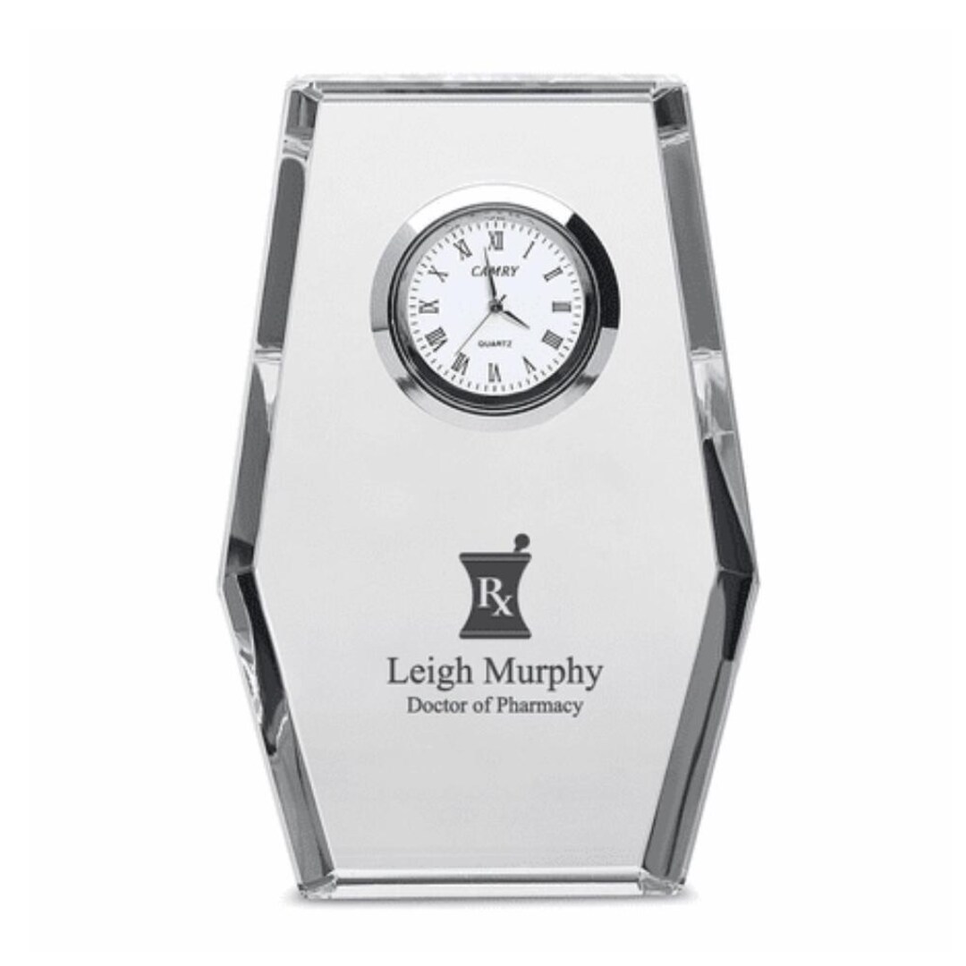 Pharmacist Personalized Crystal Desk Clock - Etsy