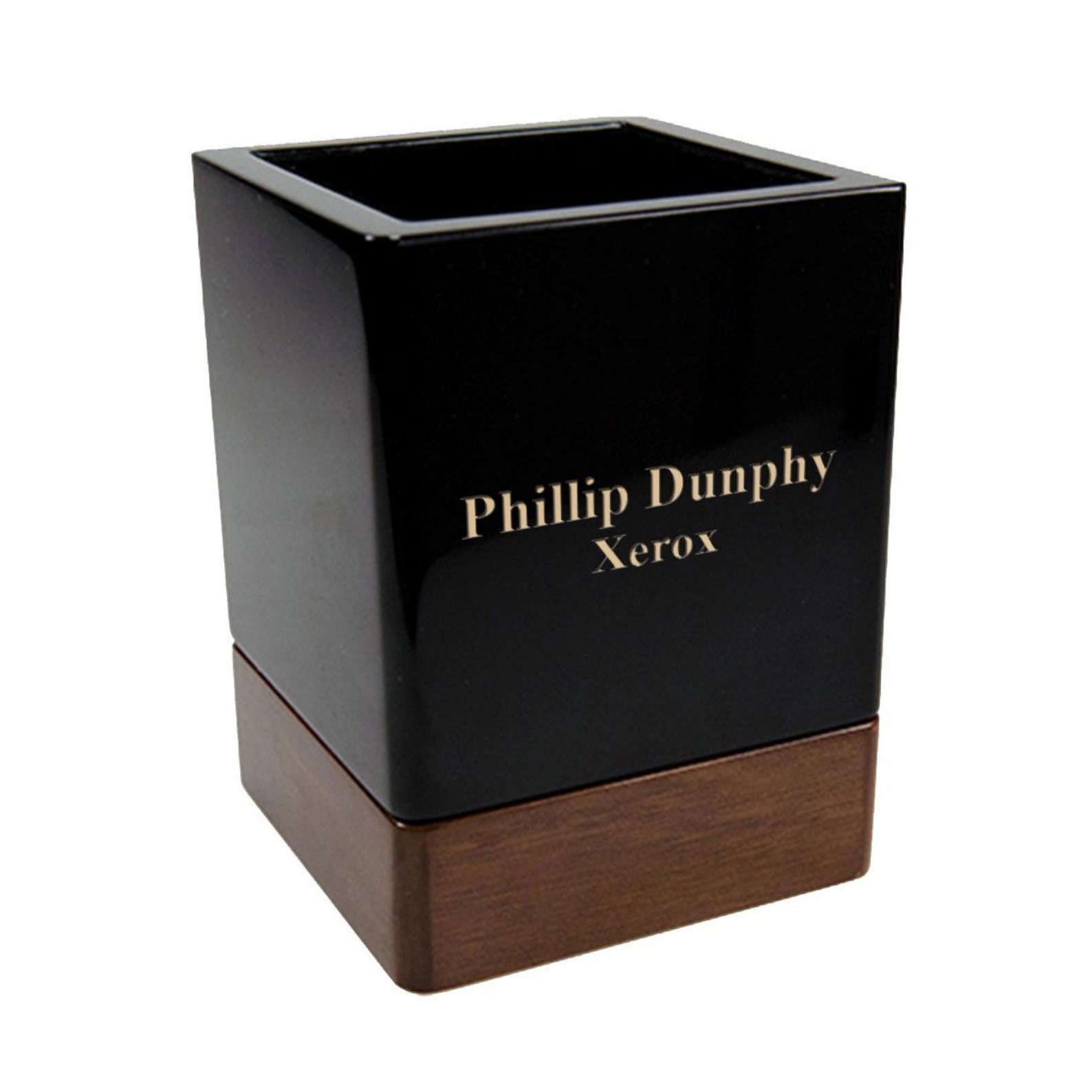 Executive Stackable Wooden Pen and Pencil Cup Personalized | Etsy