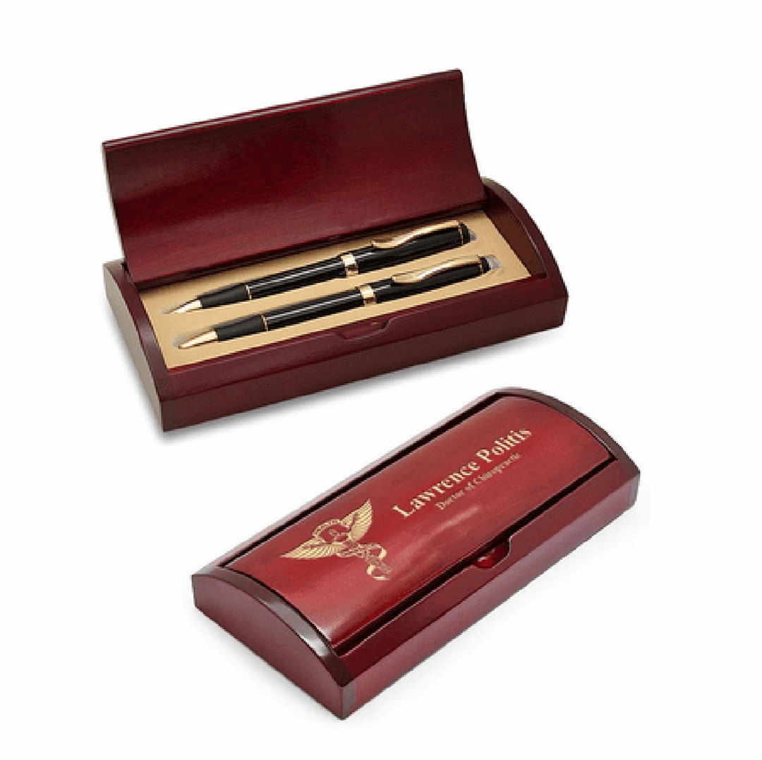 Chiropractor Theme Pen & Pencil Set con caja de madera - Etsy España