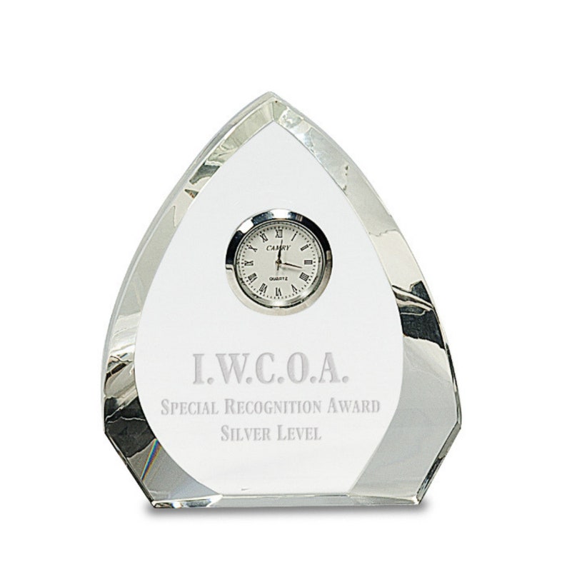 Personalized Arch Premier Crystal Clock - Etsy