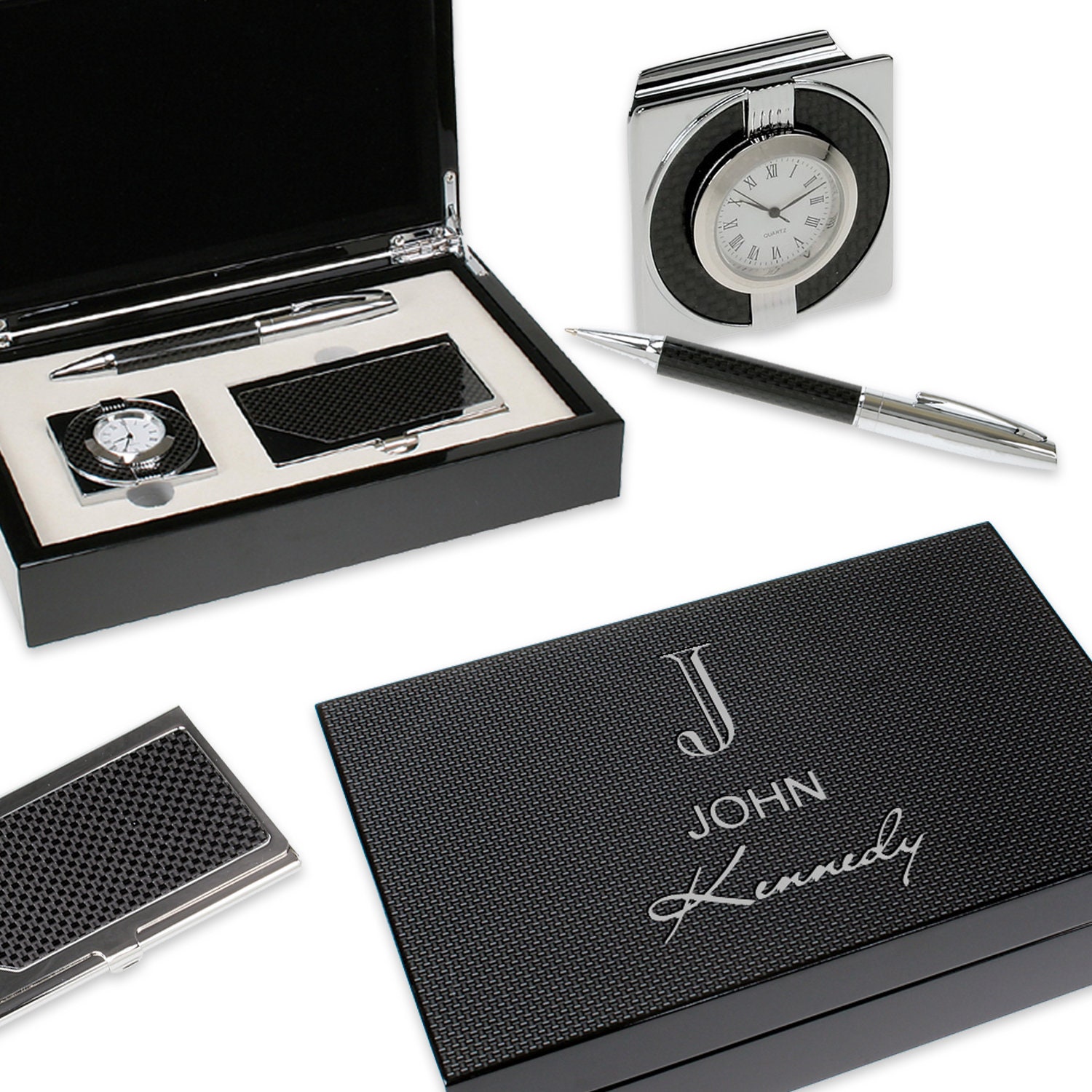 Personalized Office Set - Executive Office Gift Set - Deluxe Desk Set ...