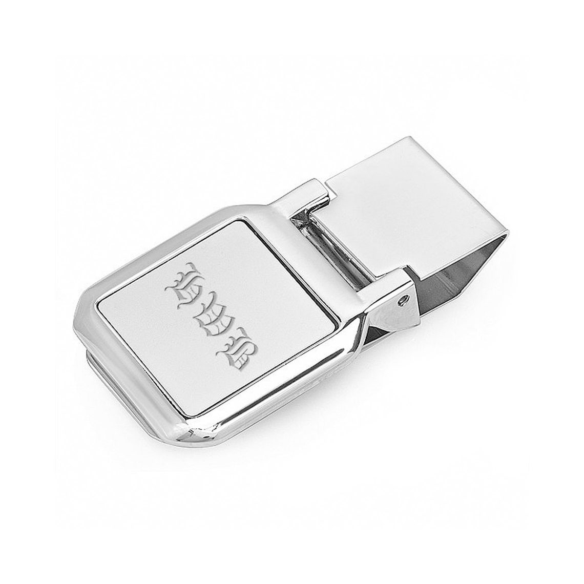 Square Face Engraved Hinged Money Clip Personalized Polished - Etsy