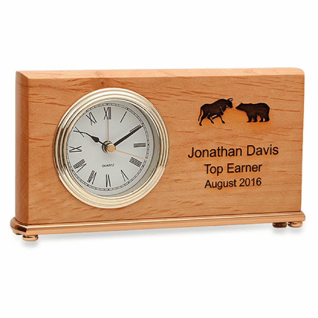 Wall Street Symbol Desk Clock - Etsy
