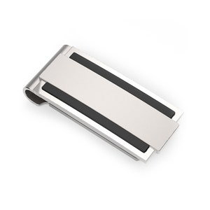 Engraved Money Clip Spring Loaded - Steel Money Clip With Black Accents ...