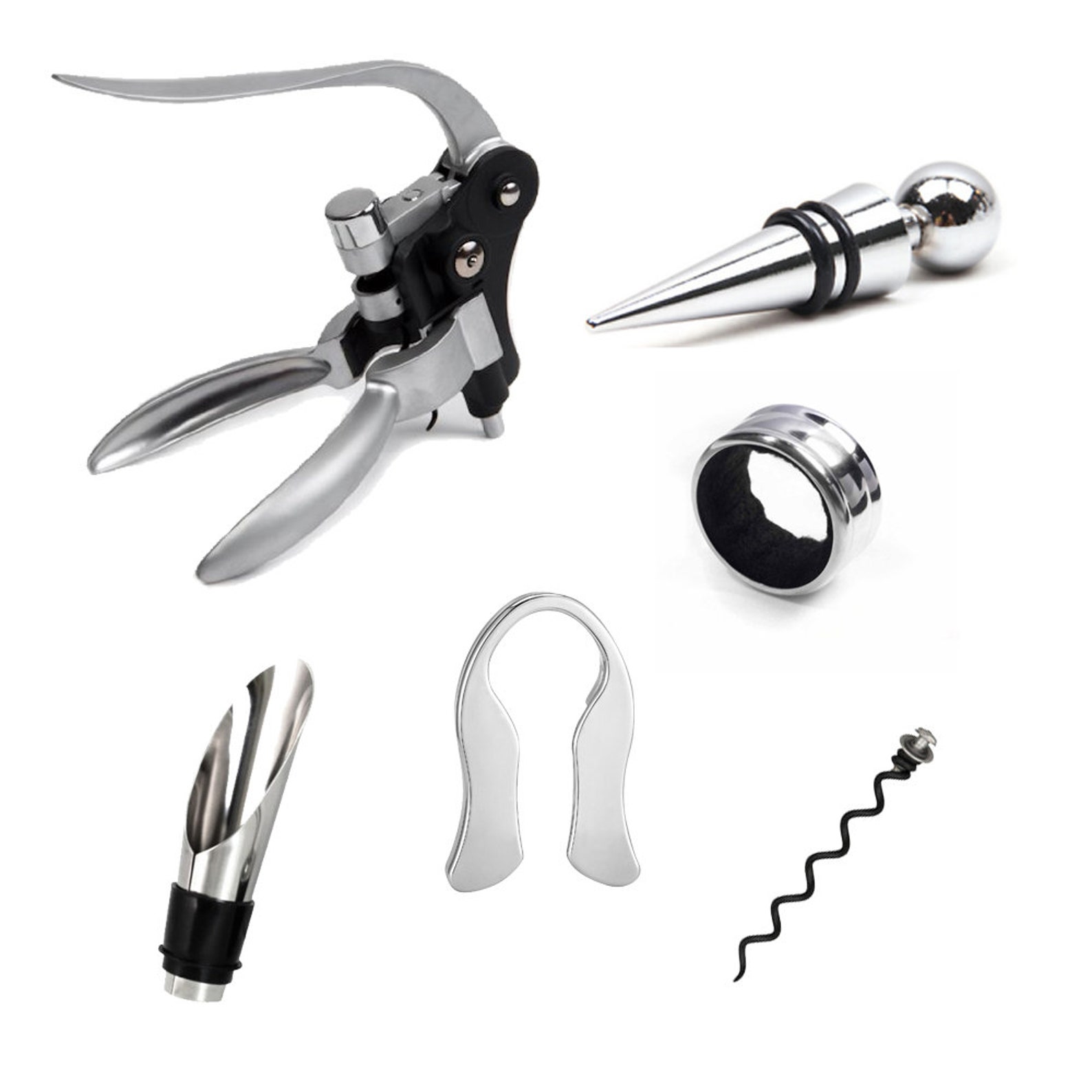 5 Piece Wine Tool Set in Personalized Leatherette Storage Box | Etsy