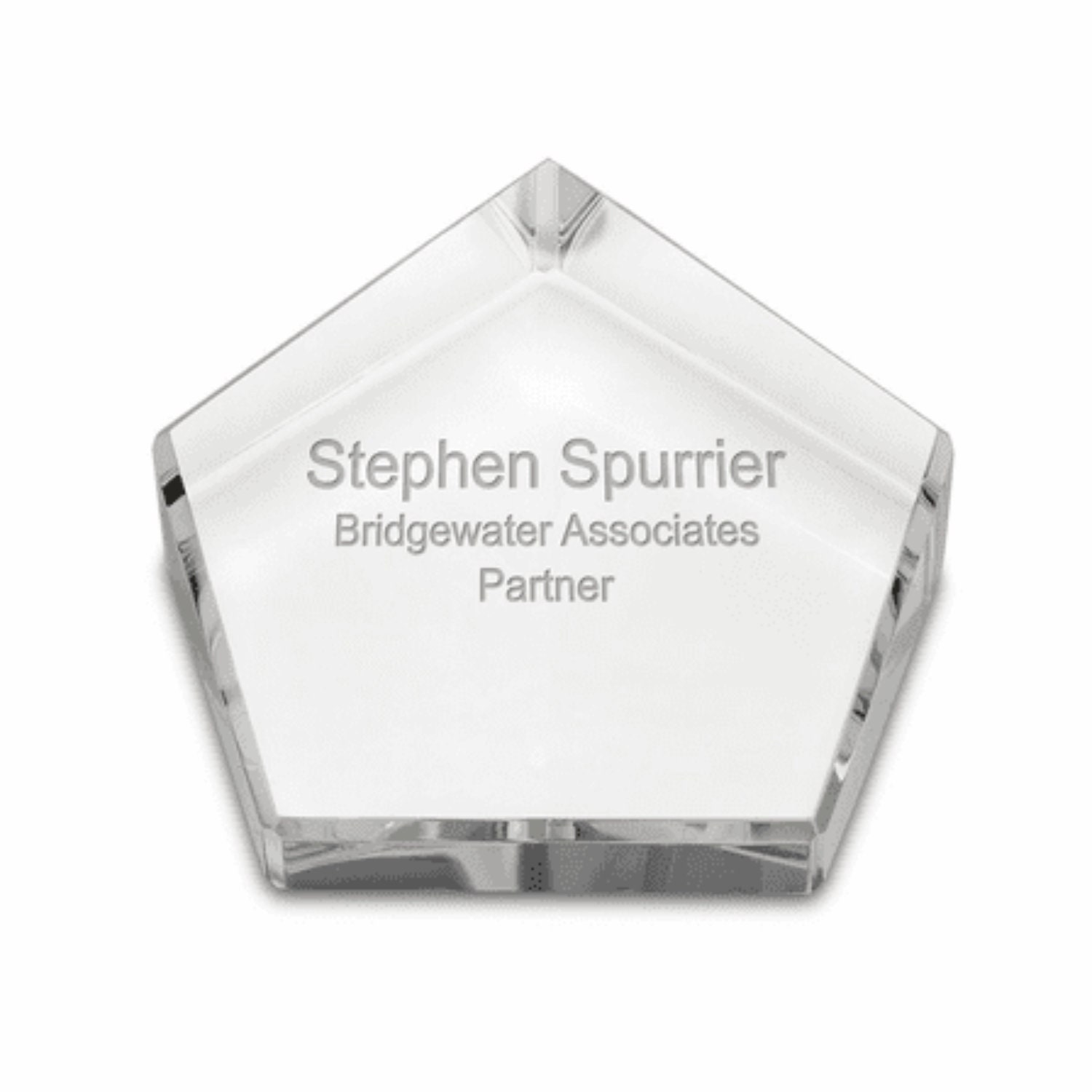 Laser Engraved Five Sided Paperweight & Desktop Award - Etsy