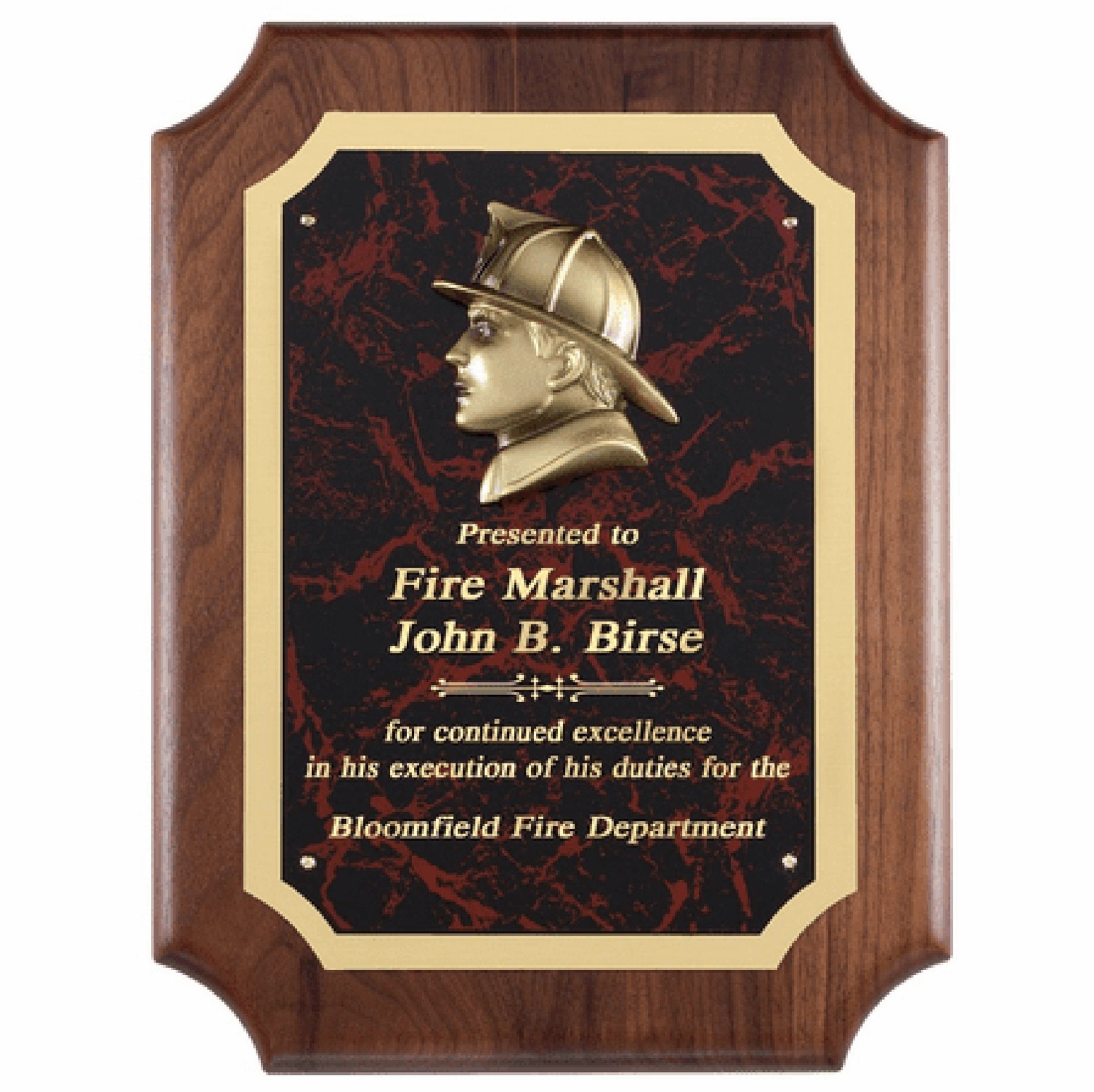 Personalized Firefighter's Plaque With Beveled Corners - Etsy