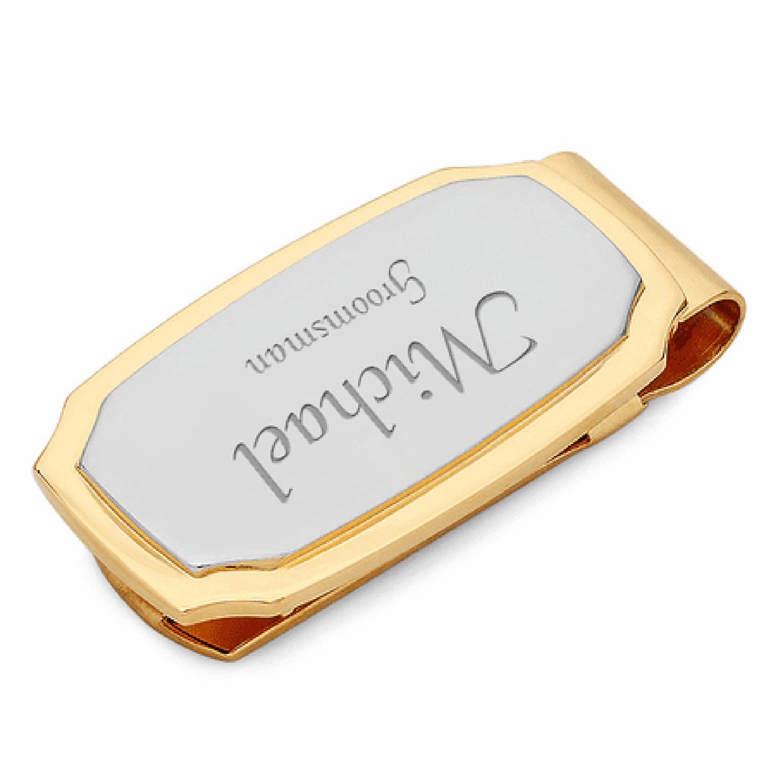 Badge Engraved Spring Loaded Money Clip - Etsy